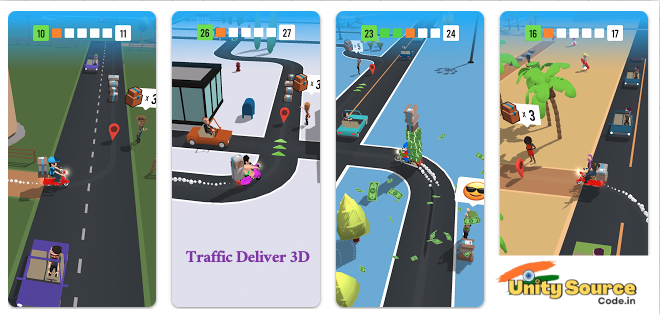 Traffic Deliver 3D - Unity Source Code