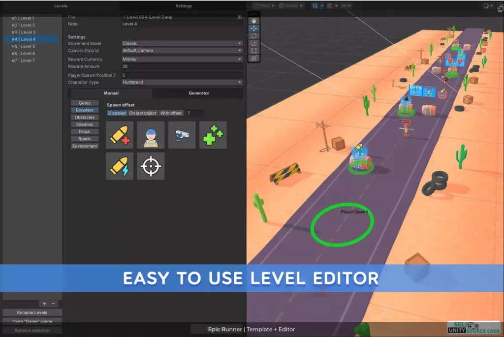 Epic Runner | Template + Editor - Unity Source Code