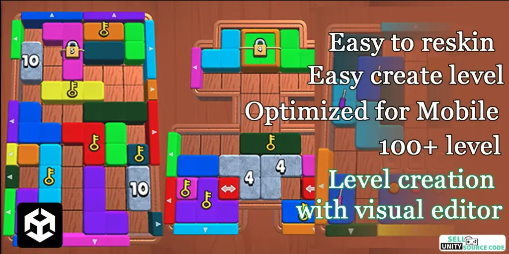 Color Block Jam 3D Unity- Wood Block - Unity Source Code