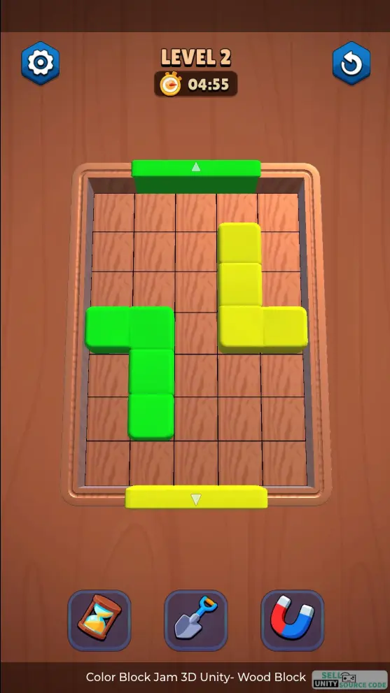 Color Block Jam 3D Unity- Wood Block - Unity Source Code